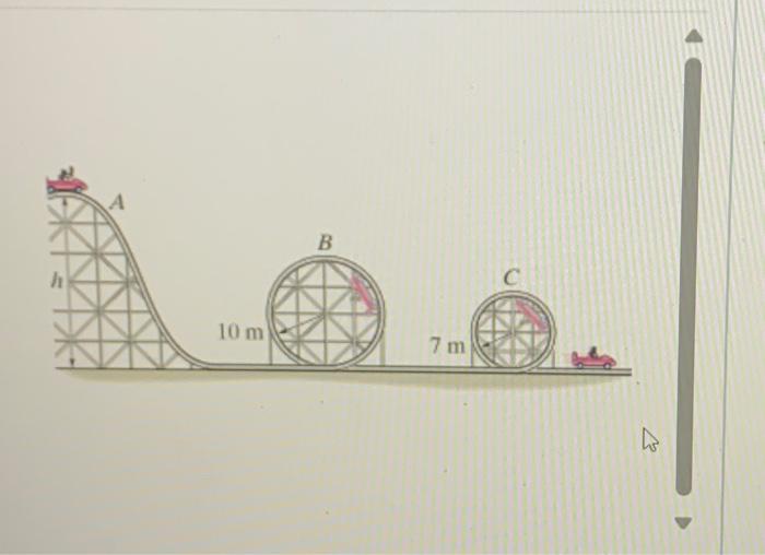 Solved Determine the minimum height h of the hill so that | Chegg.com