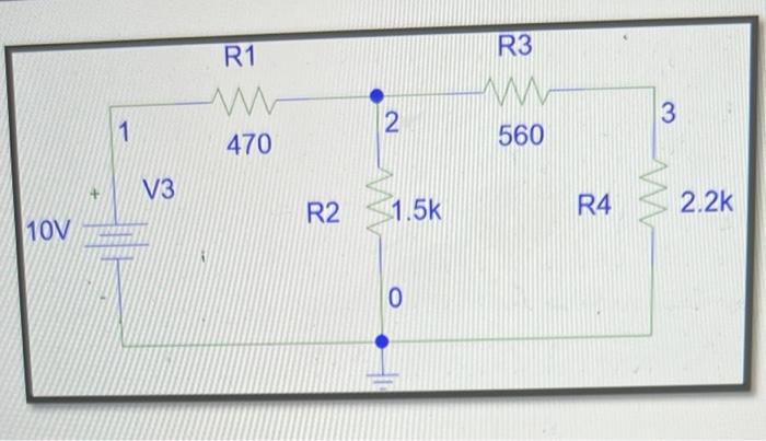 [Solved]: Calculate voltages and currents by hand for the re