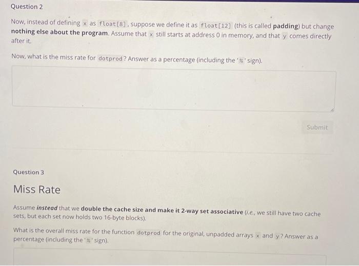 Solved Conflict Misses If you're having trouble | Chegg.com
