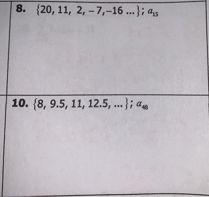 Solved Write a rule for each sequence, then find the | Chegg.com