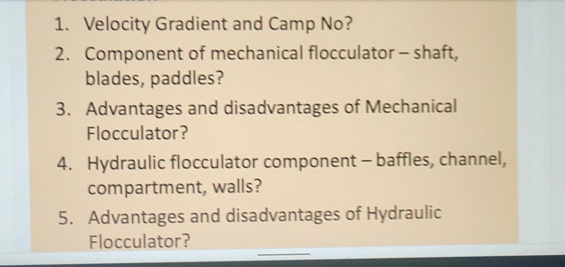 Solved 1. Velocity Gradient and Camp No? 2. Component of | Chegg.com