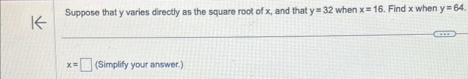 Solved Suppose that y ﻿varies directly as the square root of | Chegg.com