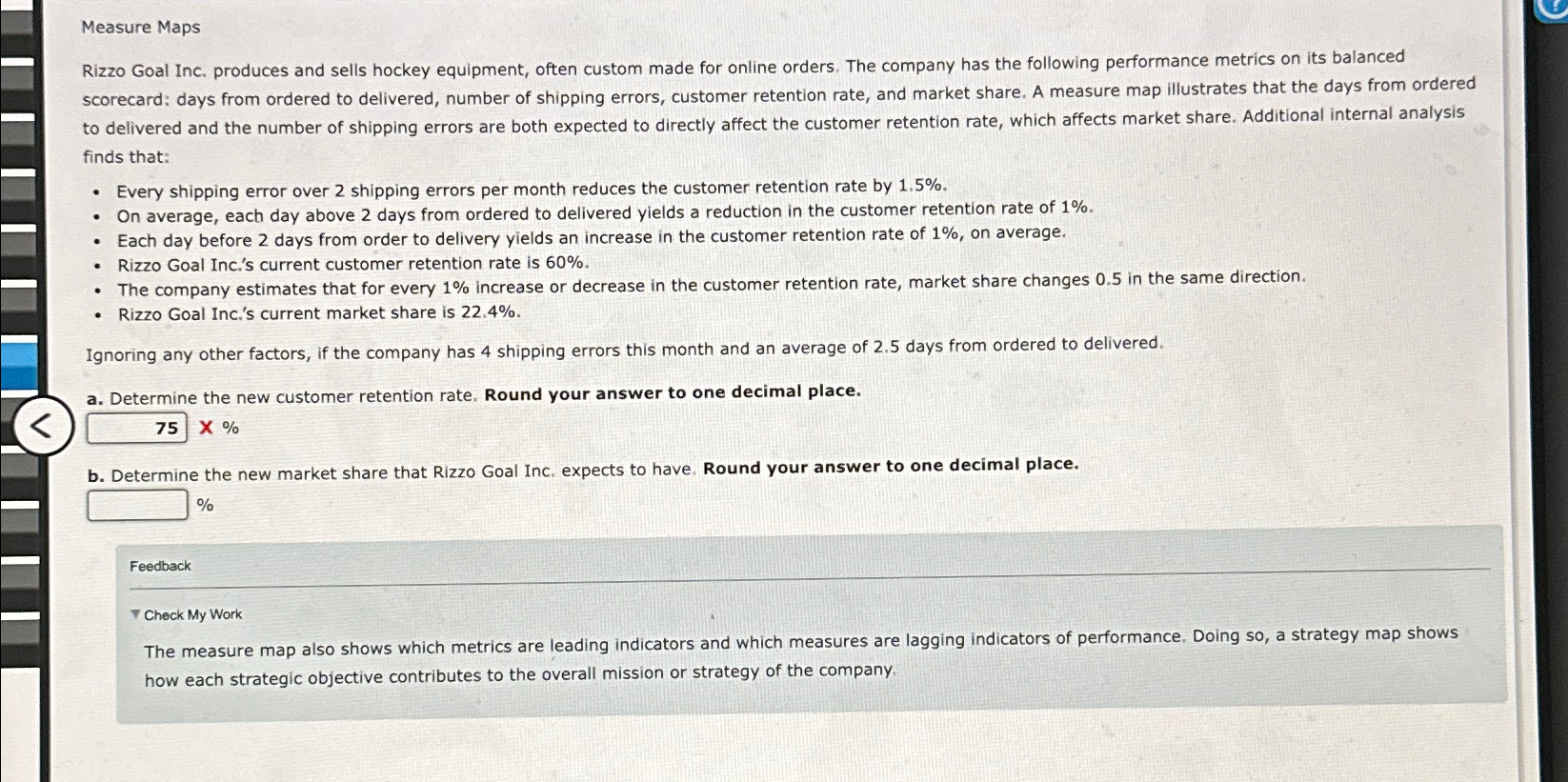 Solved Measure Maps finds that:Every shipping error over 2 | Chegg.com