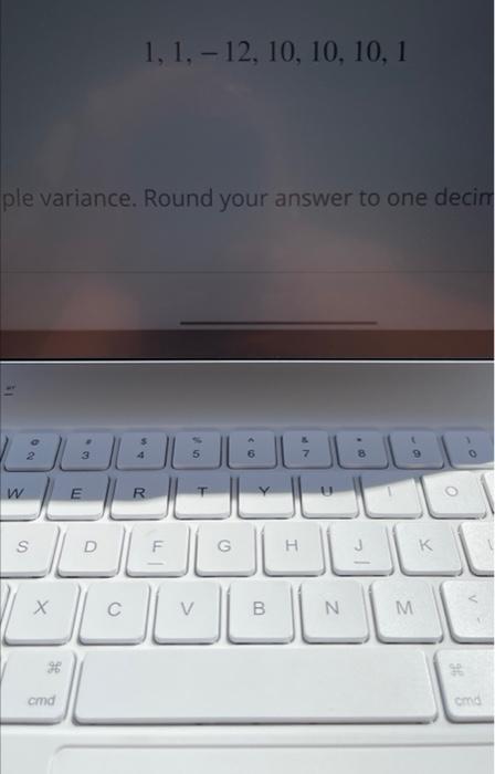Solved ple variance. Round your answer to one decin | Chegg.com