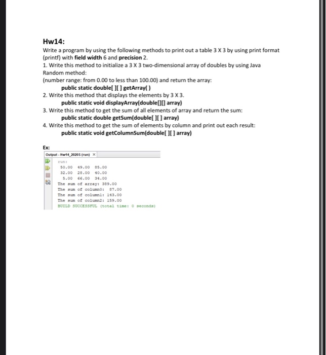 Solved Hw14: Write a program by using the following methods | Chegg.com