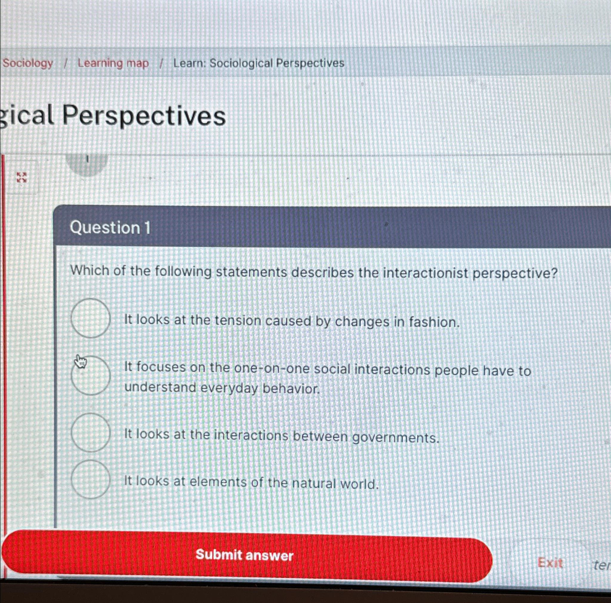 Solved Sociology / ﻿Learning map / ﻿Learn: Sociological | Chegg.com