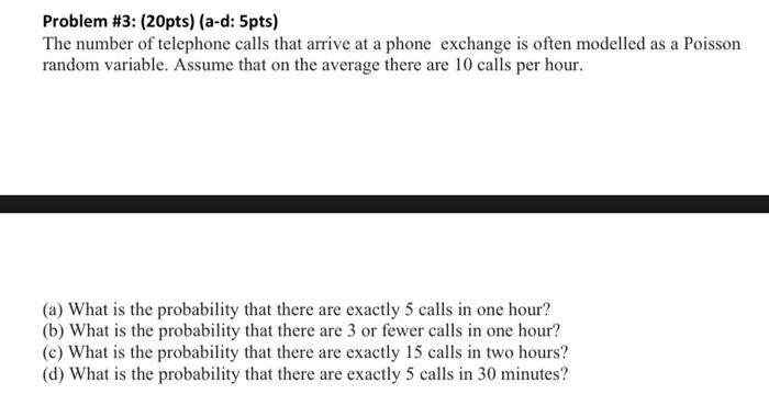 Solved Problem #3: (20pts) (a-d: 5pts) The number of | Chegg.com