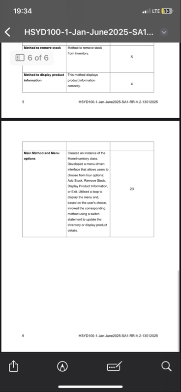 [Solved]: 19:34 LTE 13 HSYD100-1-Jan-June2025-SA1... 2 HSY