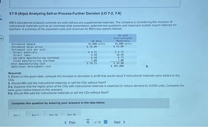Solved Required information E7-6 through E7-9. [The | Chegg.com