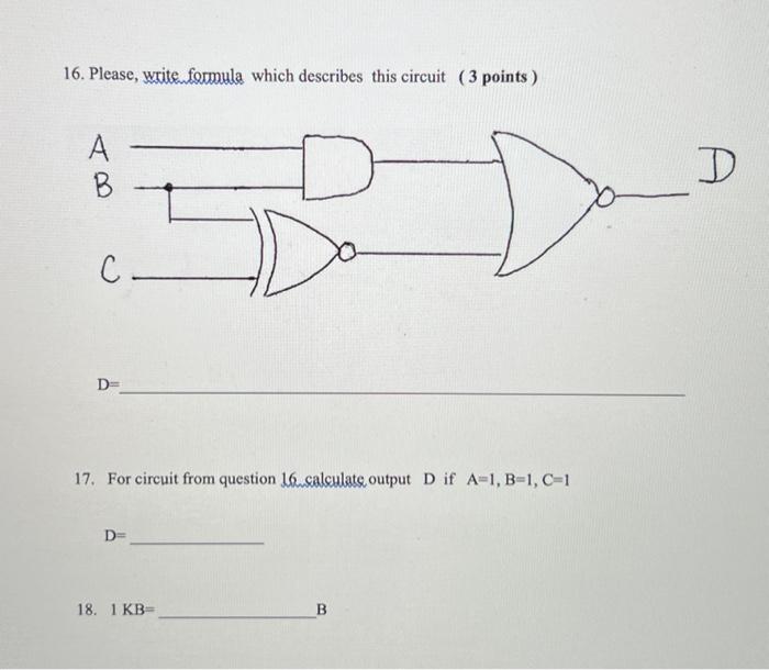 Solved 16. Please, waite formula which describes this | Chegg.com