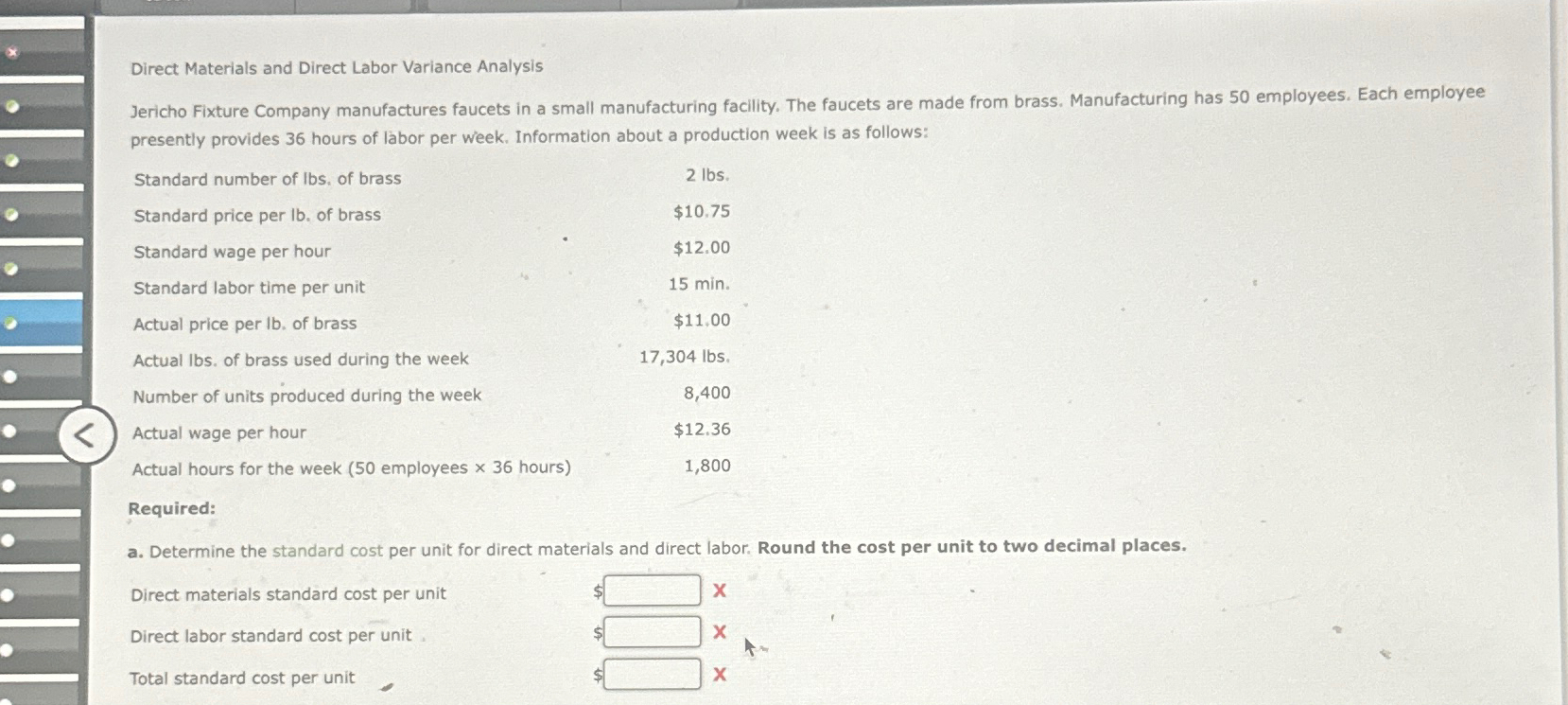 Solved Direct Materials and Direct Labor Variance Analysis | Chegg.com