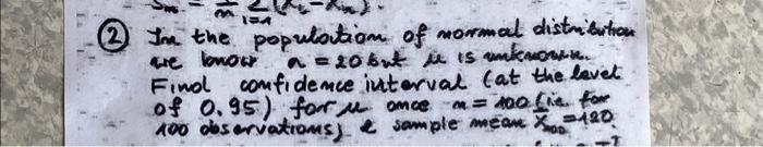 Solved (2) In the poputation of nommal distribution we lowow | Chegg.com