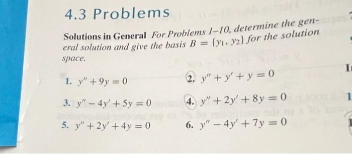 Solved solutions in general determine the general solution | Chegg.com