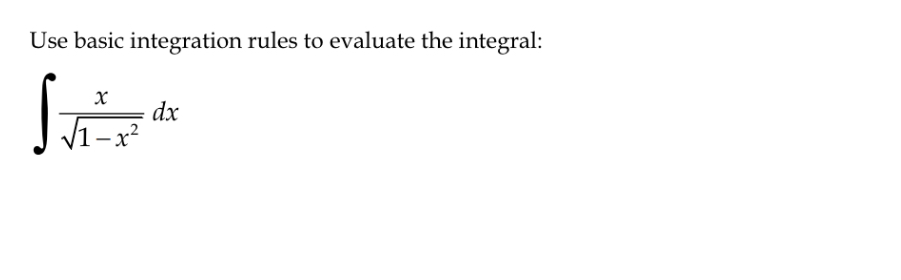Solved Use basic integration rules to evaluate the | Chegg.com