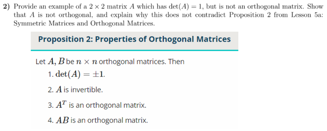 Solved Symmetric Matrices and Orthogonal | Chegg.com