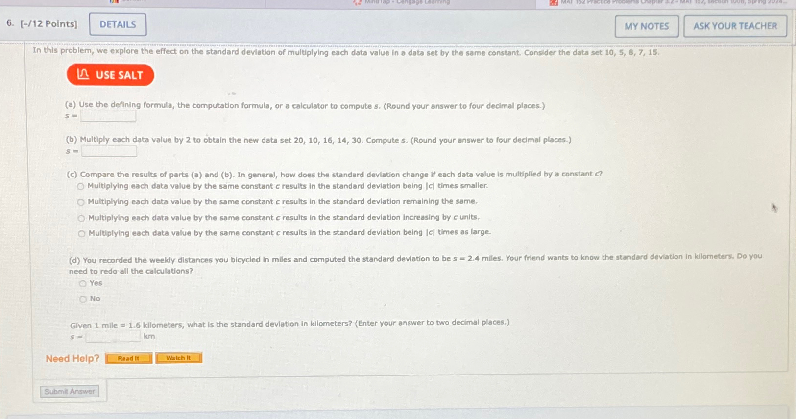 Solved Points]In this problem, we explore the effect on the | Chegg.com