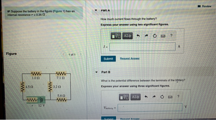 Solved Review IP Suppose the battery in the figure (Figure | Chegg.com