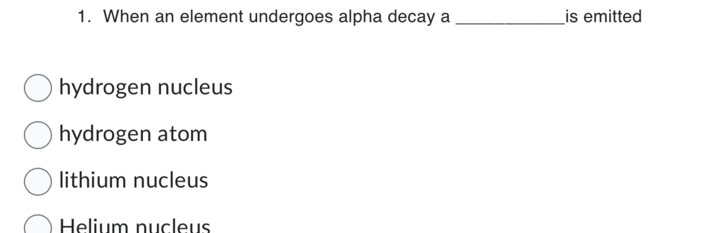 Solved When an element undergoes alpha decay ais | Chegg.com