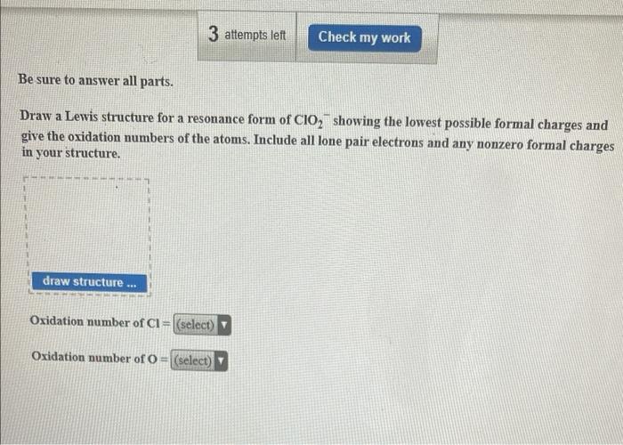 Solved 3 attempts left Check my work Click the "draw | Chegg.com