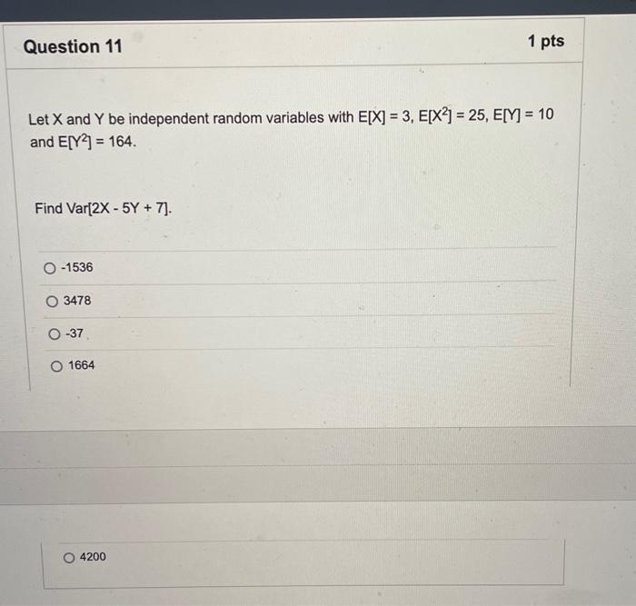 Solved Let X and Y be independent random variables with | Chegg.com