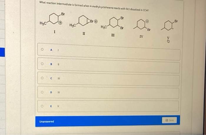 Solved What reaction intermediate is formed when | Chegg.com