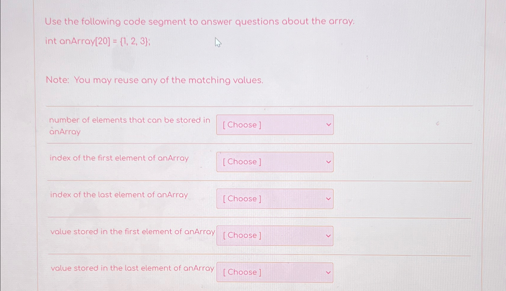 Solved Use the following code segment to answer questions | Chegg.com