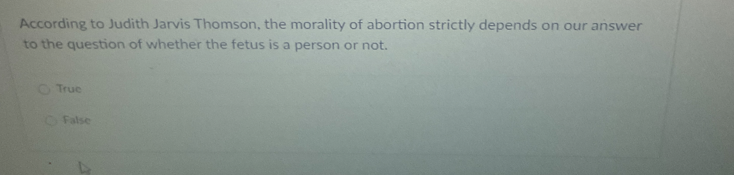 Solved According to Judith Jarvis Thomson, the morality of | Chegg.com