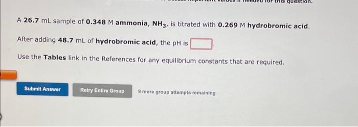 Solved A 21.3 mL sample of 0.202M ammonia, NH3, is titrated | Chegg.com