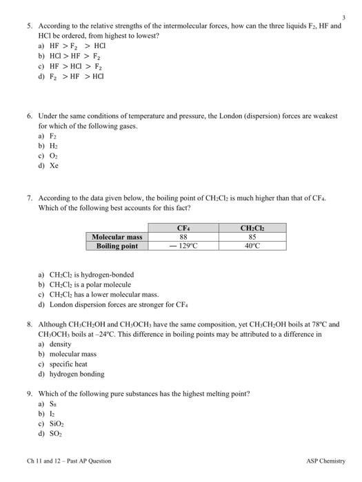 Solved Chapter 11 and 12 Past AP Questions 1. Multiple | Chegg.com