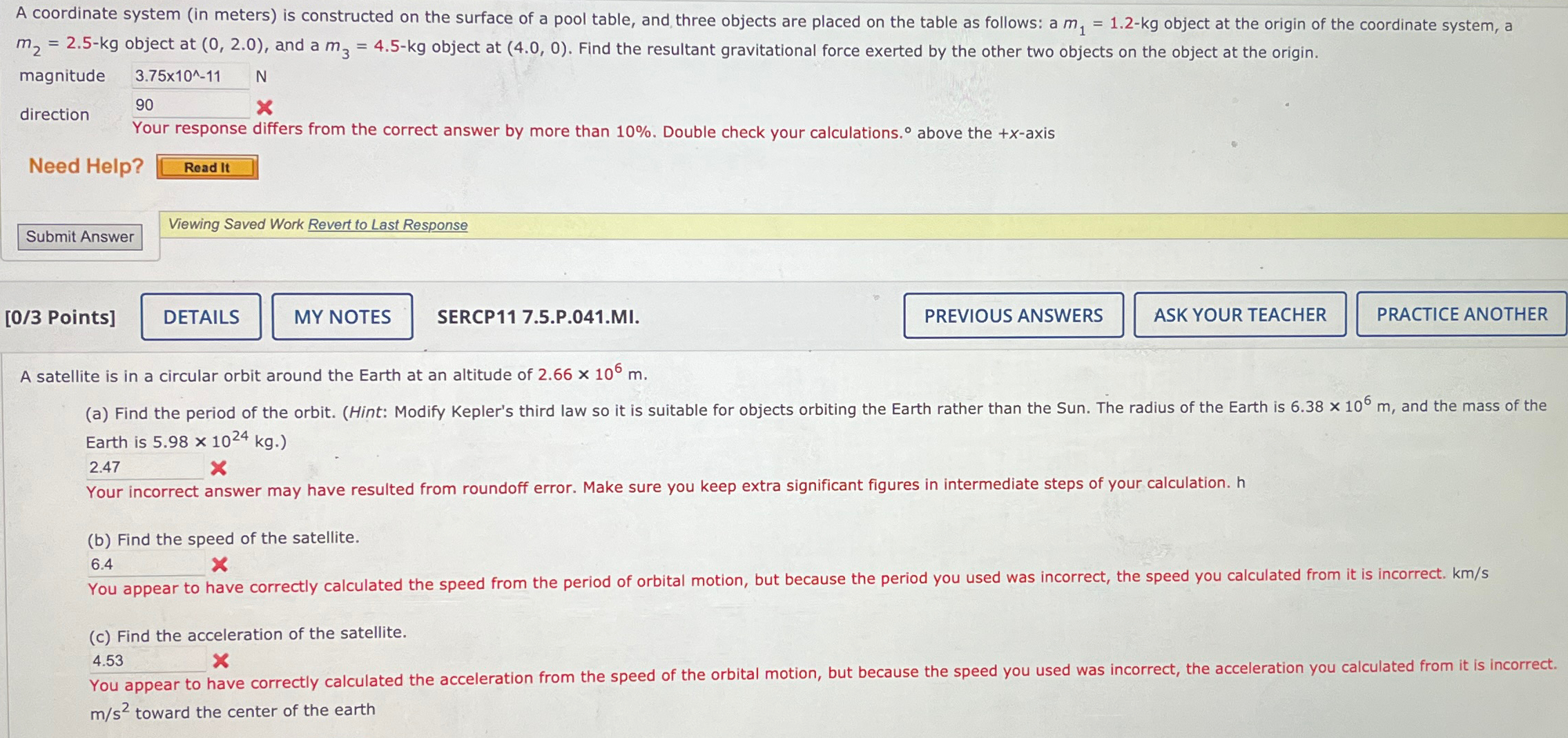 Solved A coordinate system (in meters) ﻿is constructed on | Chegg.com