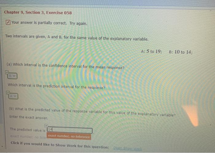 Solved Chapter 9, Section 3, Exercise 058 Your answer is | Chegg.com