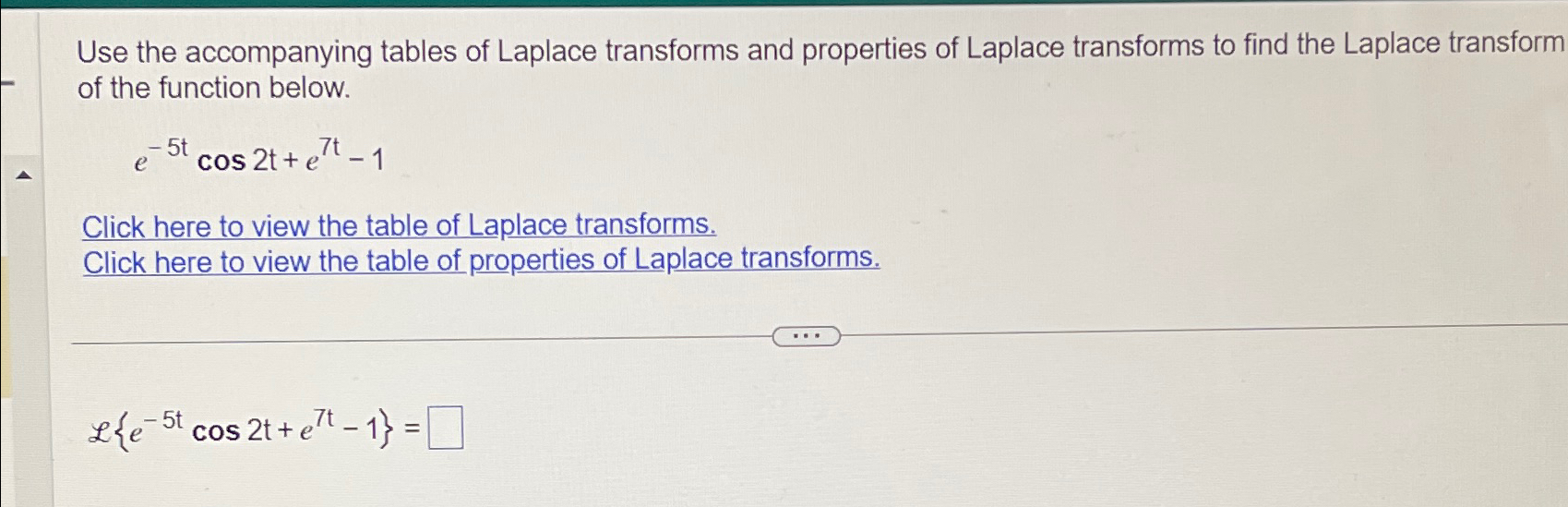 Solved Use the accompanying tables of Laplace transforms and | Chegg.com