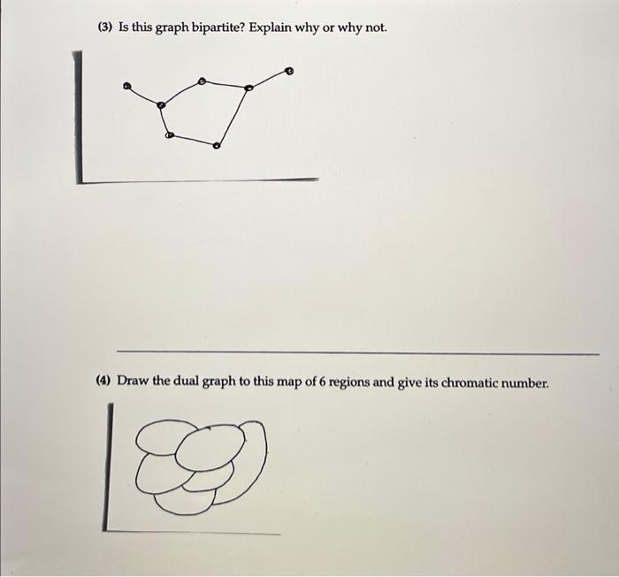 Solved (3) Is this graph bipartite? Explain why or why not. | Chegg.com