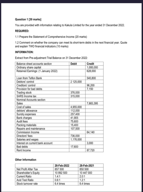 Solved Question 1 [30 ﻿marks]You are provided with | Chegg.com