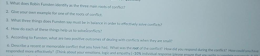 Solved 1. What does Robin Funsten identify as the three main | Chegg.com