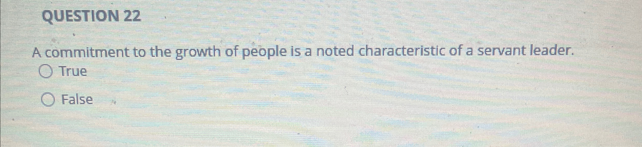 Solved QUESTION 22A commitment to the growth of people is a | Chegg.com