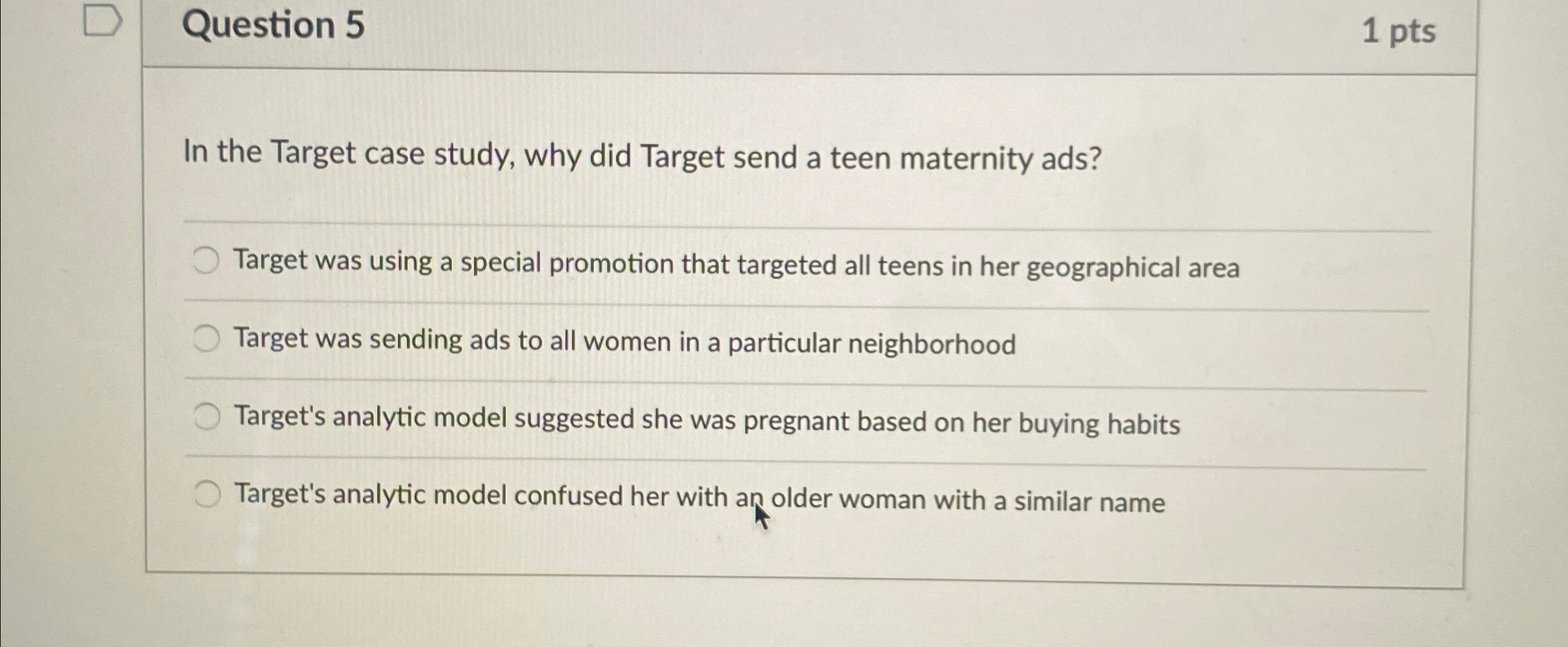 Solved Question 51 ﻿ptsIn the Target case study, why did | Chegg.com