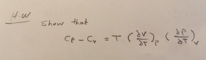 Solved Show thatCP-CV=T(dVdT)P (dPdT)V ﻿by using Maxwell | Chegg.com