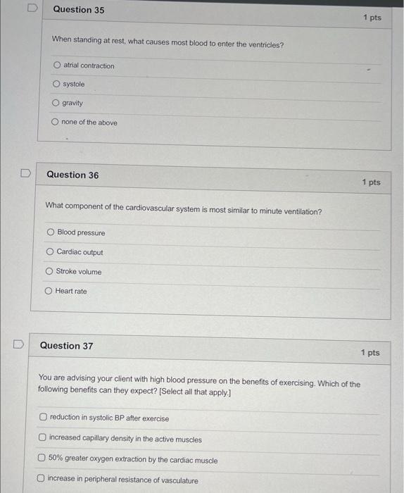 Solved When standing at rest, what causes most blood to | Chegg.com