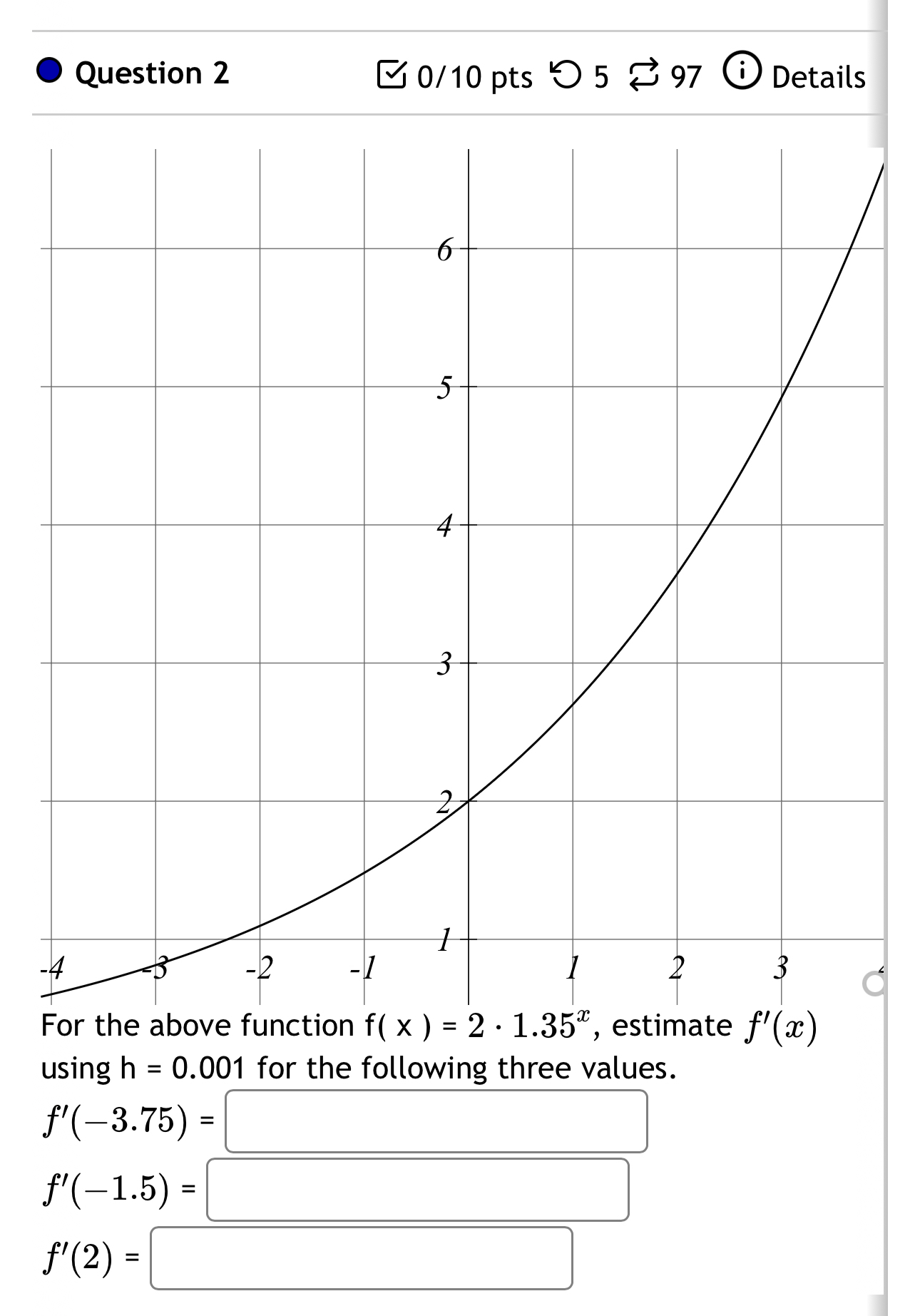 Solved Question 2010 ﻿pts597DetailsFor the above function | Chegg.com