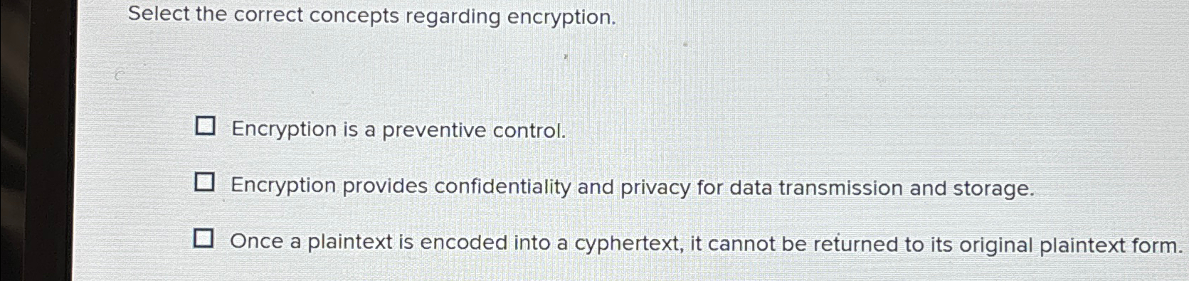 Solved Select the correct concepts regarding | Chegg.com