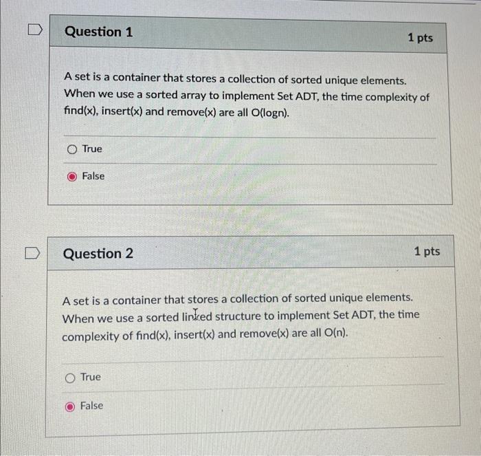 Solved Question 3 1 pts Which of the following statements | Chegg.com