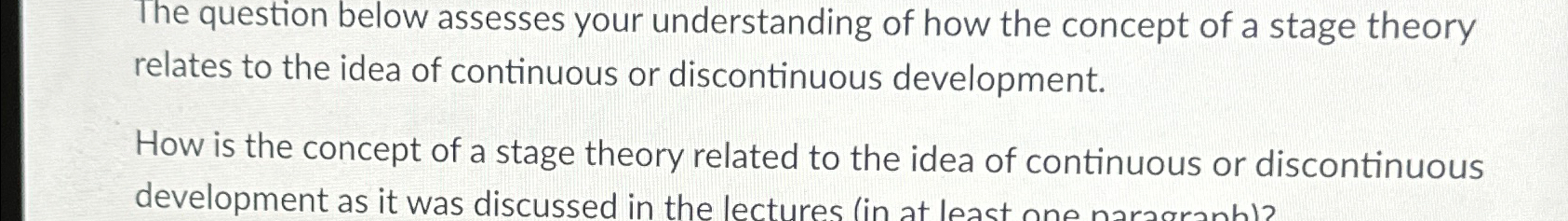 Solved The question below assesses your understanding of how | Chegg.com