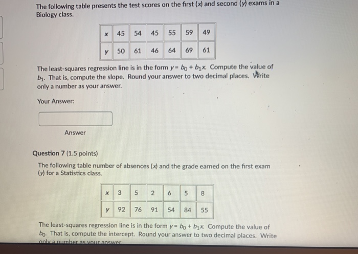 Solved The following table presents the test scores on the | Chegg.com