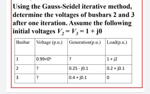 Using the Gauss-Seidel iterative method, determine | Chegg.com
