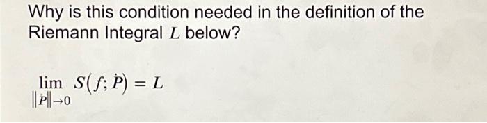 [Solved]: Real Analysis Question: consider the definition an