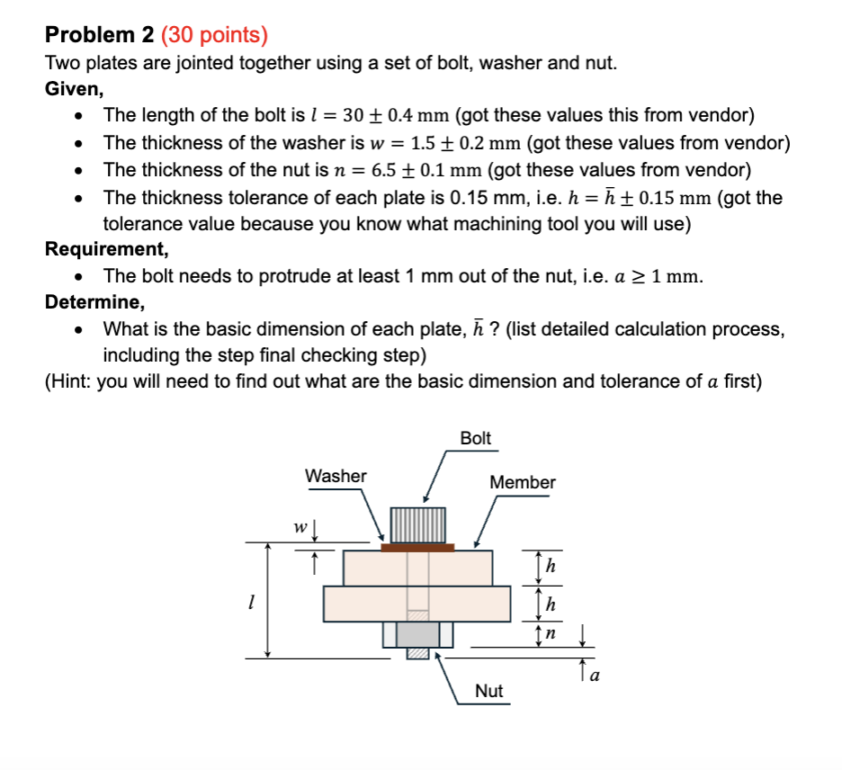 Solved Problem 2 (30 points)Two plates are jointed together | Chegg.com Solved Problem 2 (30 points)Two plates are jointed together | Chegg.com