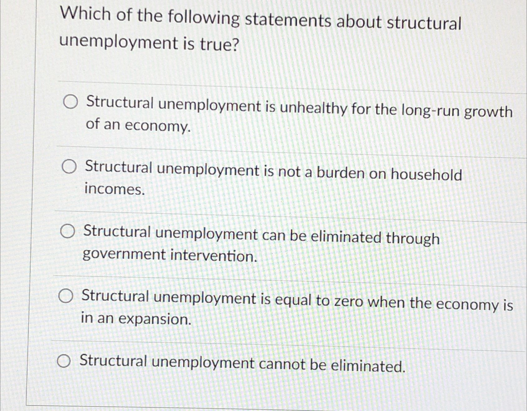 Solved Which of the following statements about structural | Chegg.com