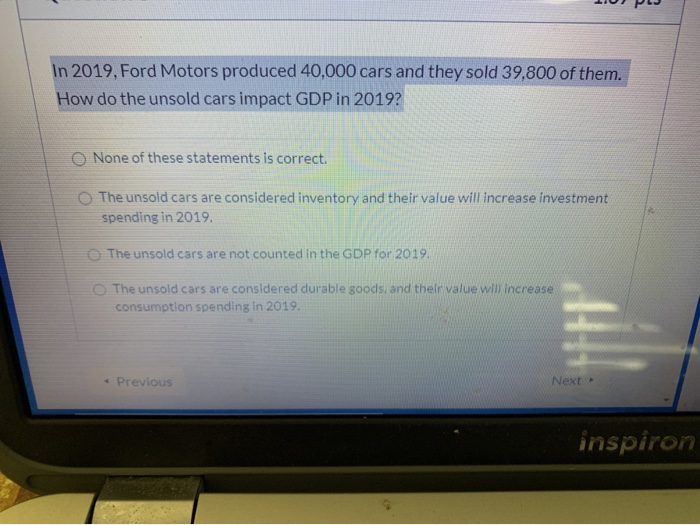 Solved In 2019, Ford Motors produced 40,000 cars and they | Chegg.com