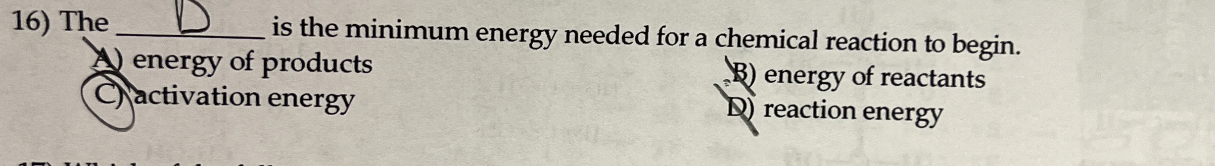 Solved The q, ﻿is the minimum energy needed for a chemical | Chegg.com
